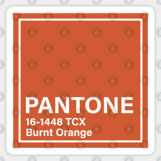 pantone 16-1448 TCX Burnt Orange - Pantone Color - Sticker | TeePublic