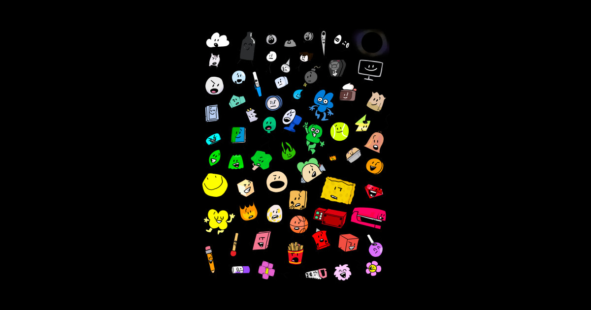 BFDI All Characters (Transparent) - Bfb - Magnet | TeePublic