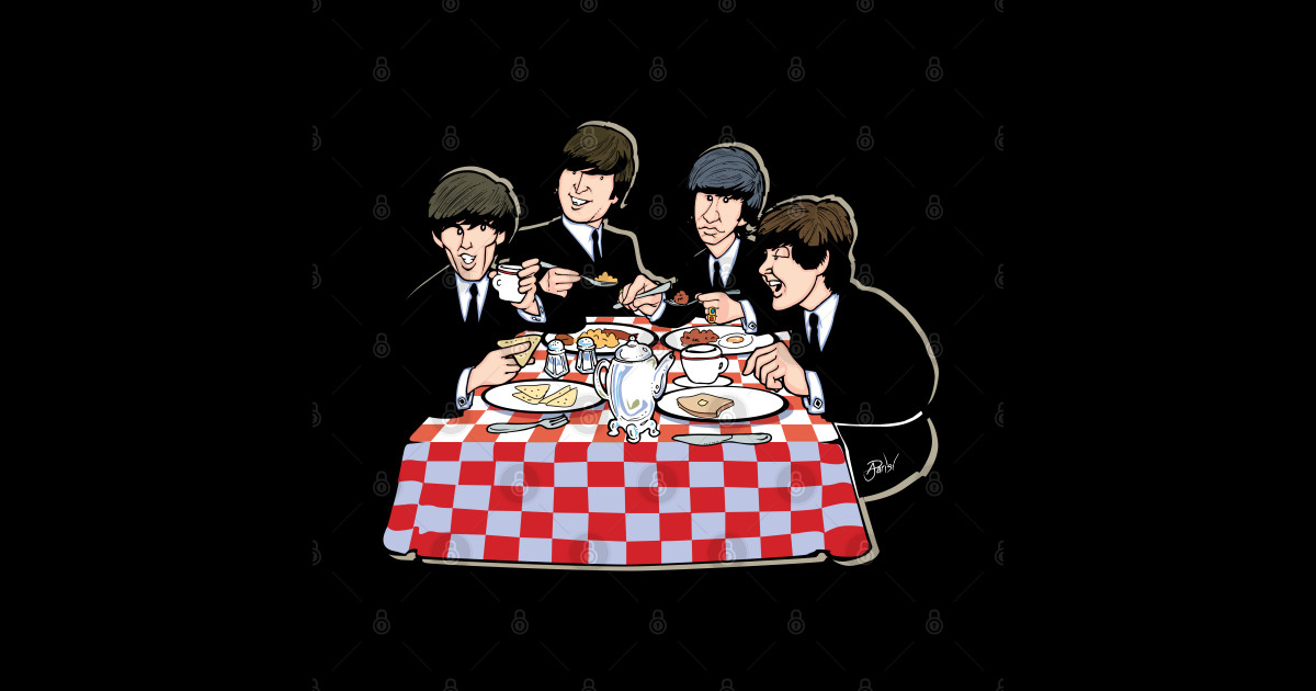 Breakfast with The Beatles - Beatles Art - Posters and Art Prints ...