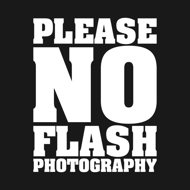Please No Flash Photography - Photography - T-Shirt | TeePublic