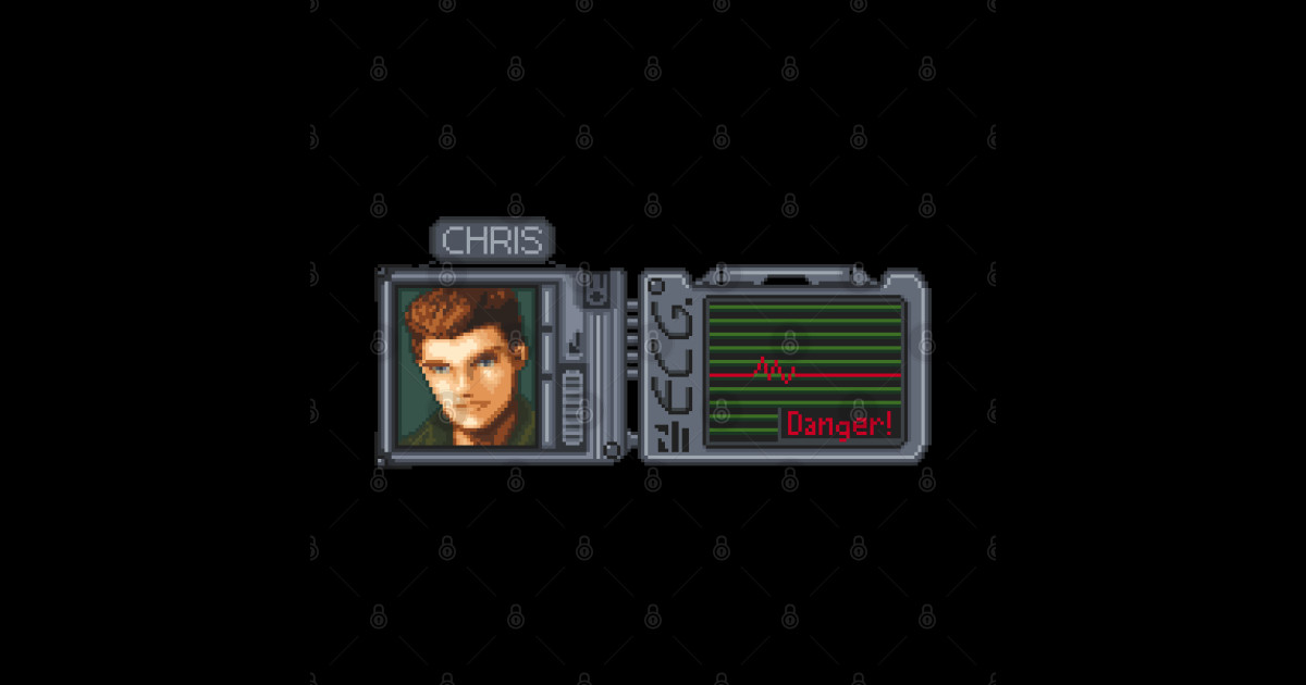 Chris Redfield Pixel Art - Resident Evil - Sticker | TeePublic