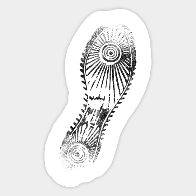 Shoe Sole Pattern Silhouette Shirt - Shoe Print - Sticker | TeePublic