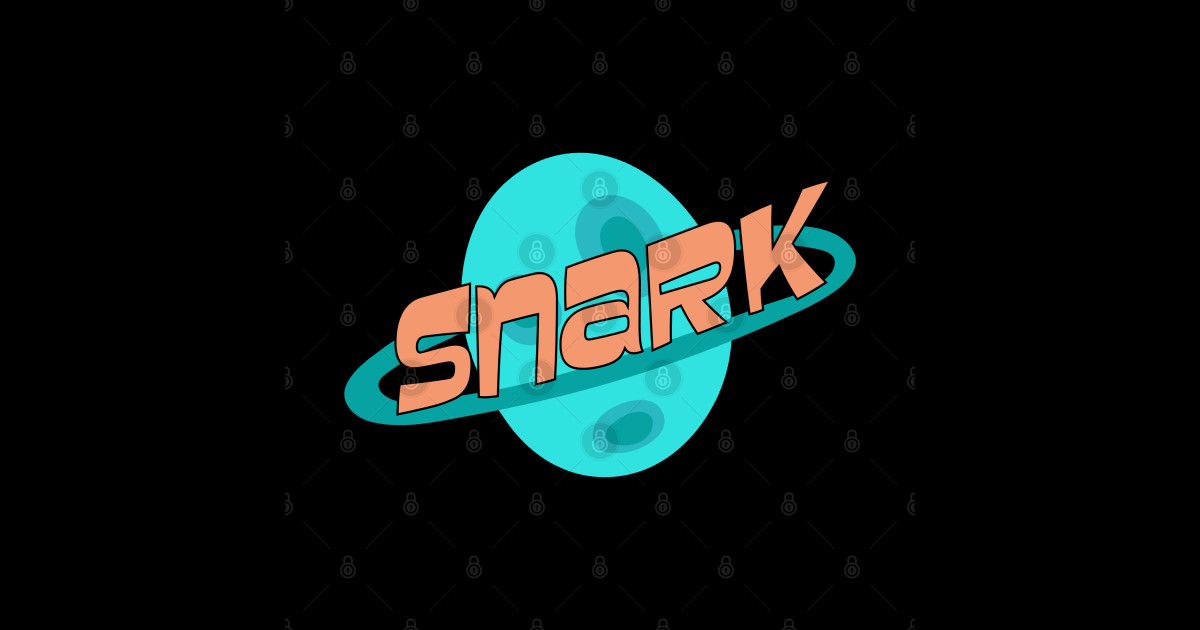 Planet Snark - retro text and colors - Snarky - Sticker | TeePublic