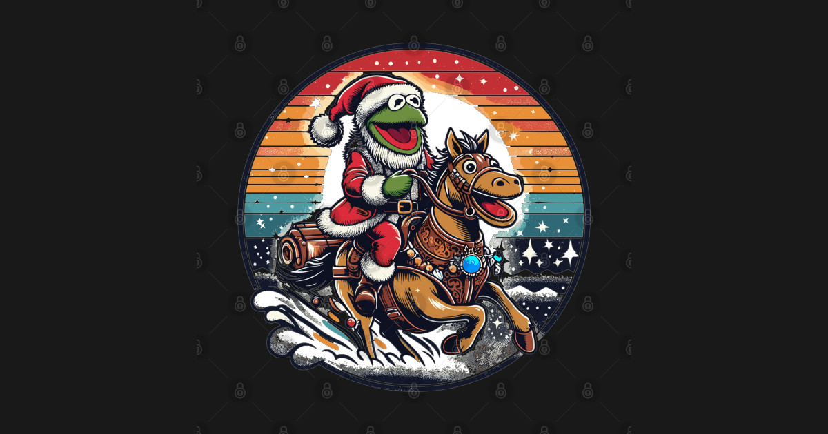 Muppet Riding on Santa's Horse - Muppets Christmas Carol - T-Shirt ...