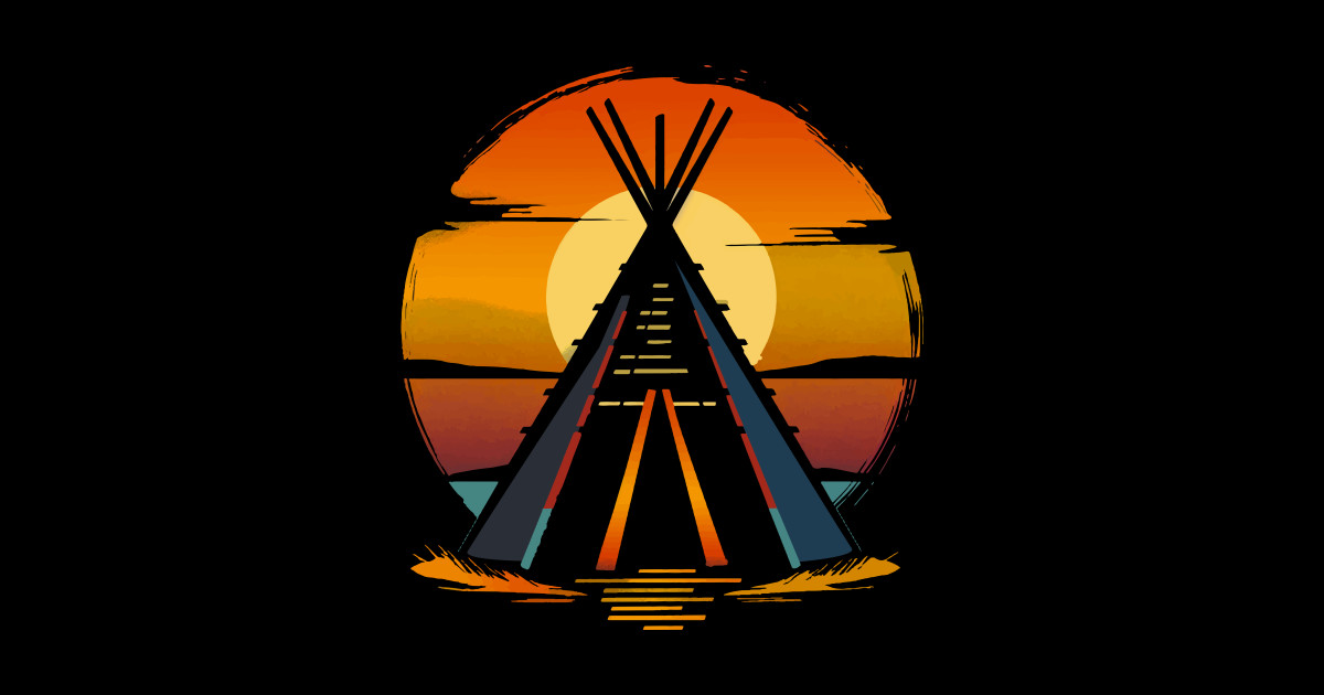 Indian tipi - Teepee tents - Indian Tipi - Sticker | TeePublic