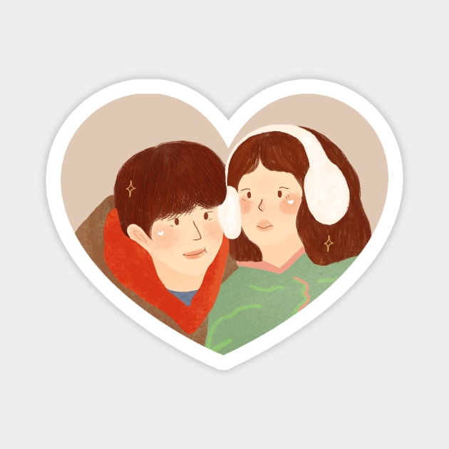 Bok Joo & Joon Hyung Heart - KDrama - Kdrama - Magnet | TeePublic