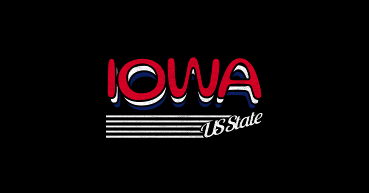 Iowa State Sticker Retro Pop STATE-3 - Iowa - Sticker | TeePublic