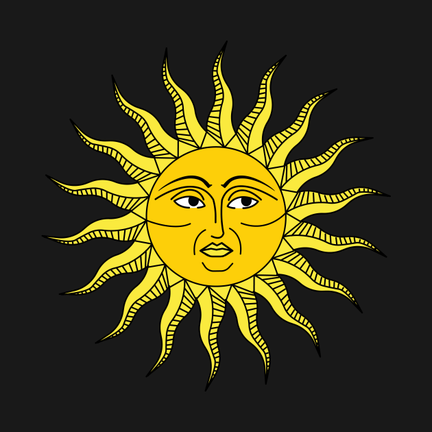 medieval sun. renaissance lines. - Sunny - T-Shirt | TeePublic
