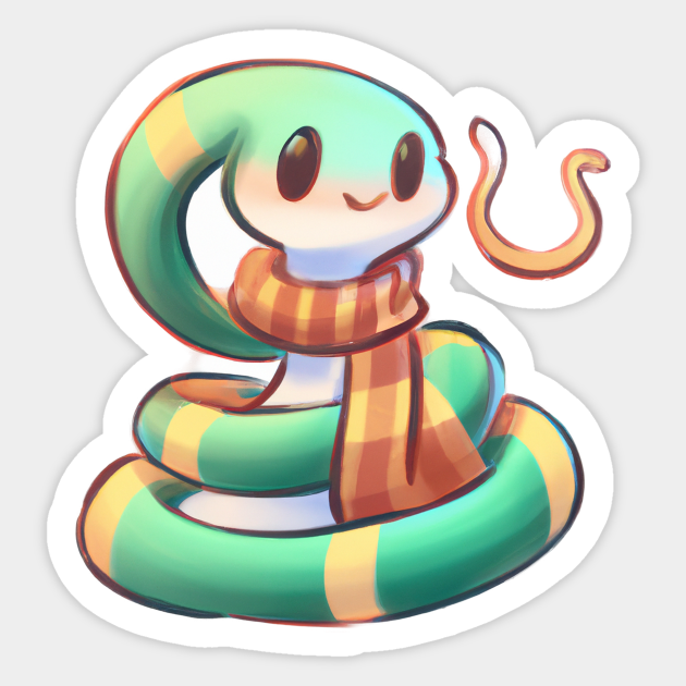 Cute Snake Drawing - Snake - Sticker | TeePublic