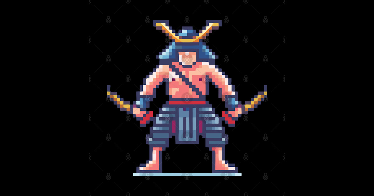 Samurai Pixel Art - Samurai - Posters and Art Prints | TeePublic