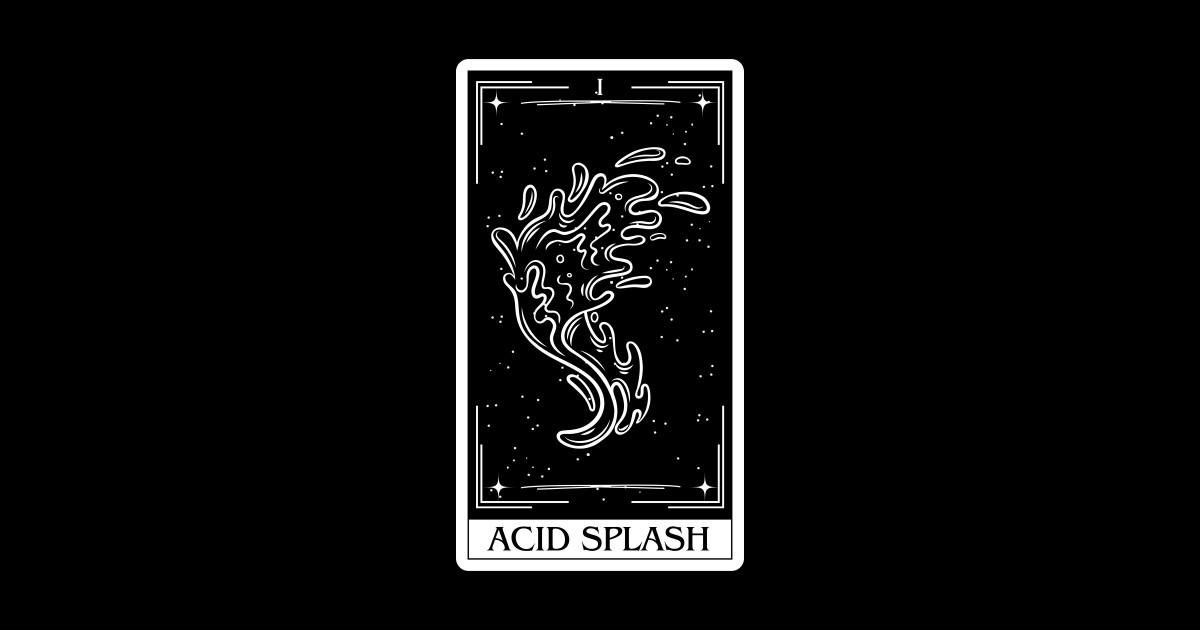 Acid Splash Dnd 5e Spells Tarot Card Dungeons and Dragons Gift - Dnd5e ...