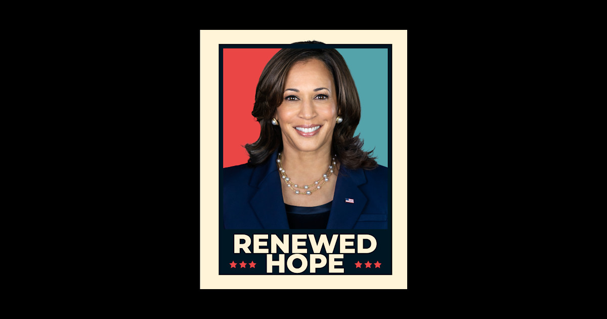 Kamala Harris, Renewed Hope - Kamala Harris - Sticker | TeePublic