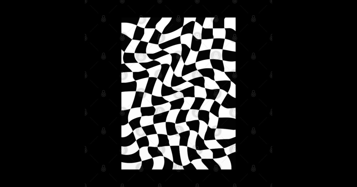 Black and White Wavy Checkered Pattern - Wavy Checkered Pattern ...