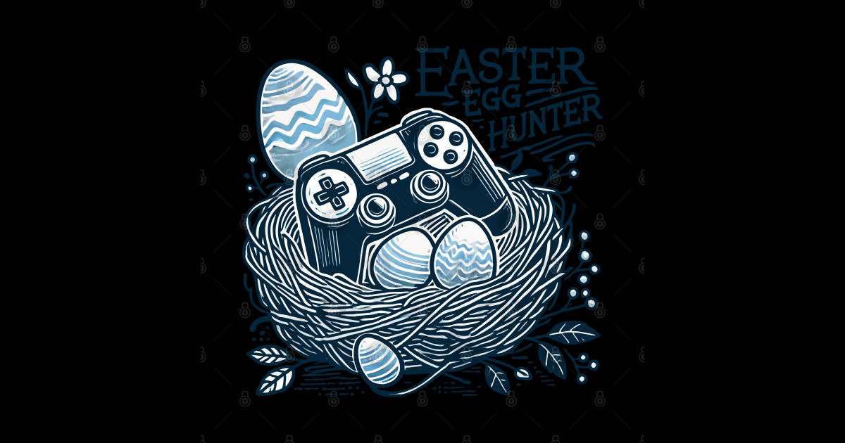 Easter Egg Hunter Gaming Controller Nest - Happy Easter - Sticker ...