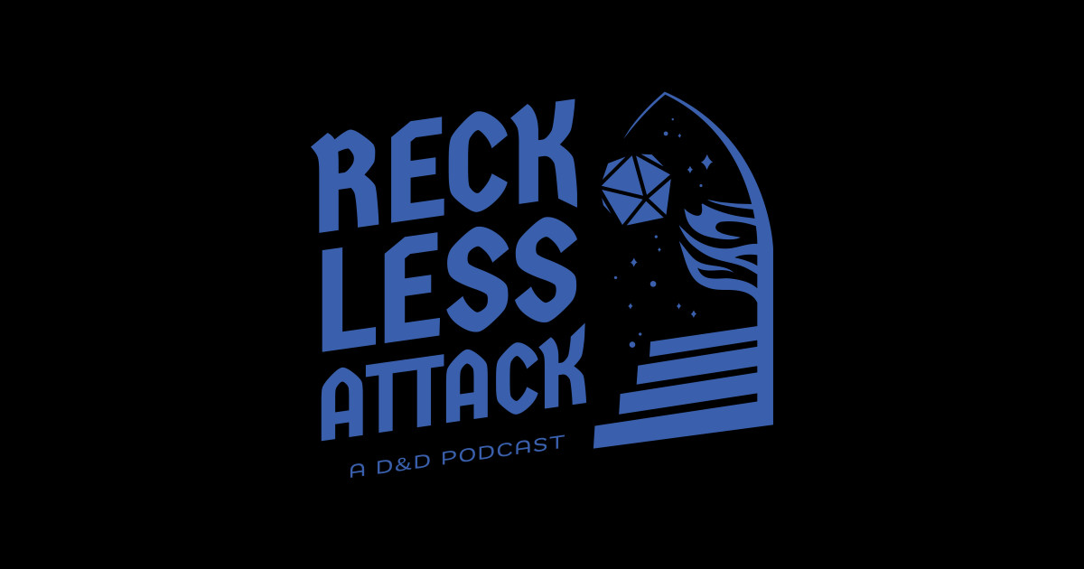 Reckless Attack Podcast Main Logo Cobalt - Dnd - Sticker | TeePublic