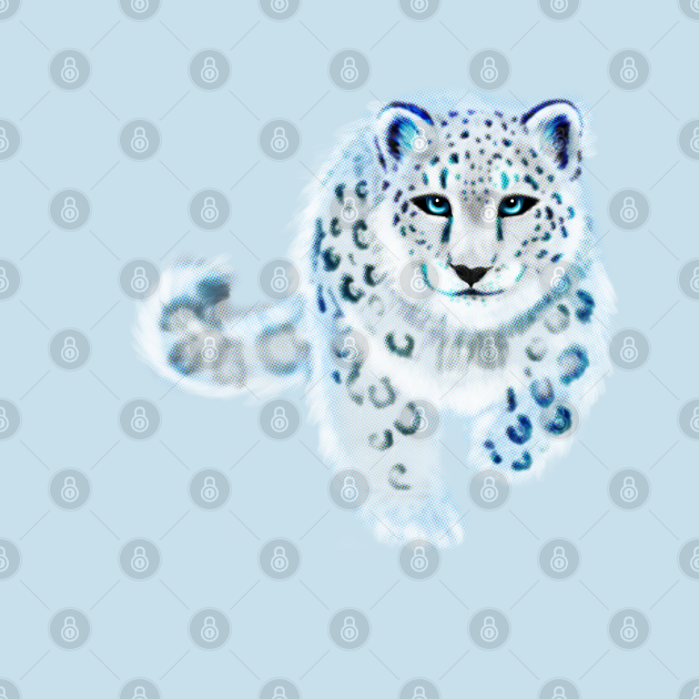 Spirit Snow Leopard in Mystical Twilight Sky - Snow Leopard - T-Shirt ...