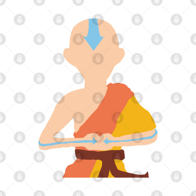 Aang silhouette - Avatar The Last Airbender - T-Shirt | TeePublic
