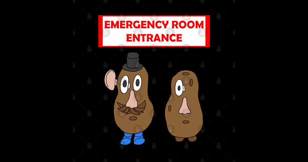 Mr. Potato Head Emergency Room Entrance - Mr Potato Head - Sticker ...