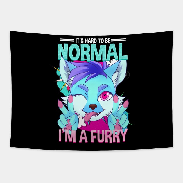 It's hard to be normal I'm a Furry I Cosplay - Fursuit - Tapestry ...
