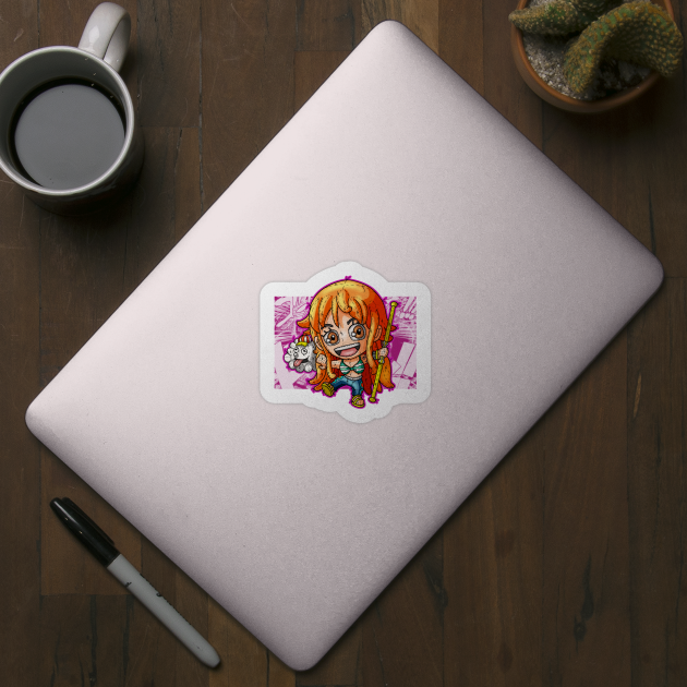 One Piece - Nami Plushie - One Piece - Sticker | TeePublic