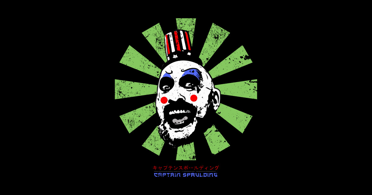 Captain Spaulding Retro Japanese - Captain Spaulding - Sticker | TeePublic