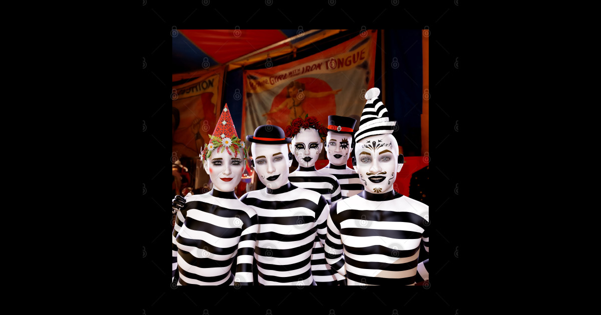 Mimes At The Circus - Mimes - Sticker | TeePublic