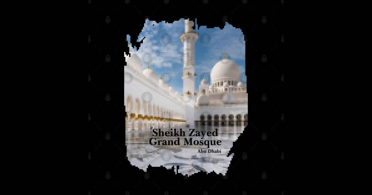 Sheikh Zayed Grand Mosque Design - Mosaic Inspired Pattern - Sticker ...
