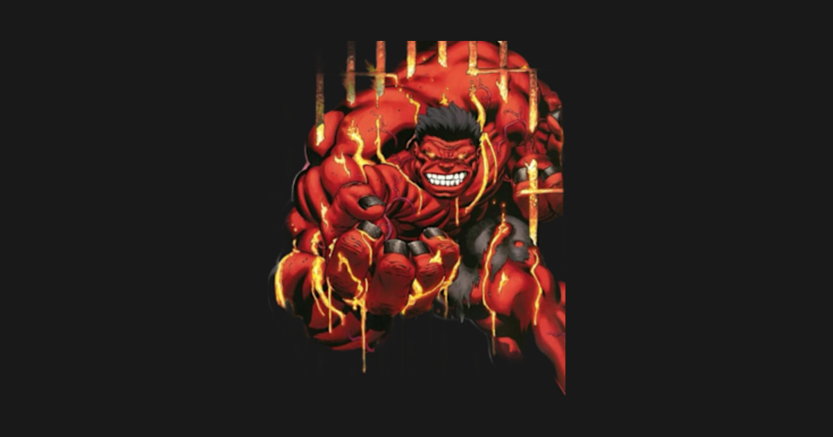Red Hulk Fire - Red Hulk - T-Shirt | TeePublic