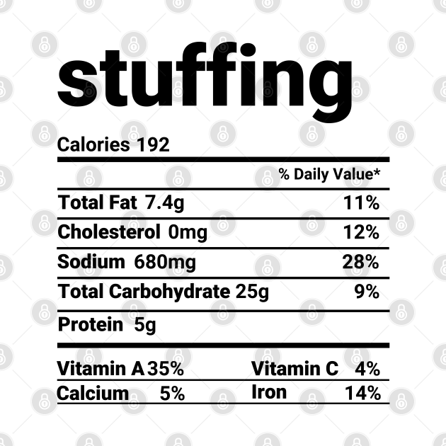 Stuffing Nutrition Facts Thanksgiving Costume - Thanksgiving Costume ...