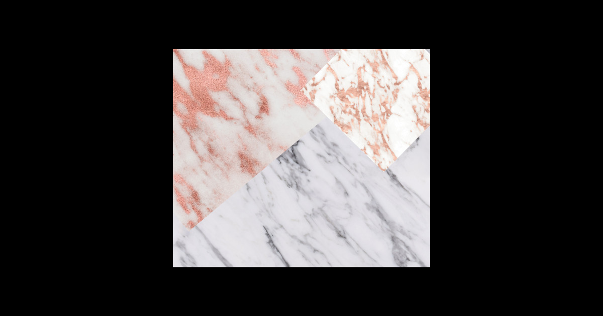 Mixed marbles collage - Rose Gold Marble - Sticker | TeePublic