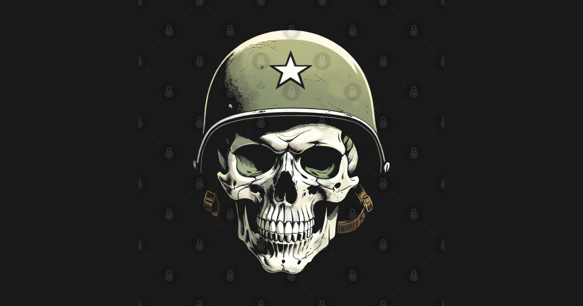 WW2 - American M1 Helmet Skull - Ww2 - T-Shirt | TeePublic