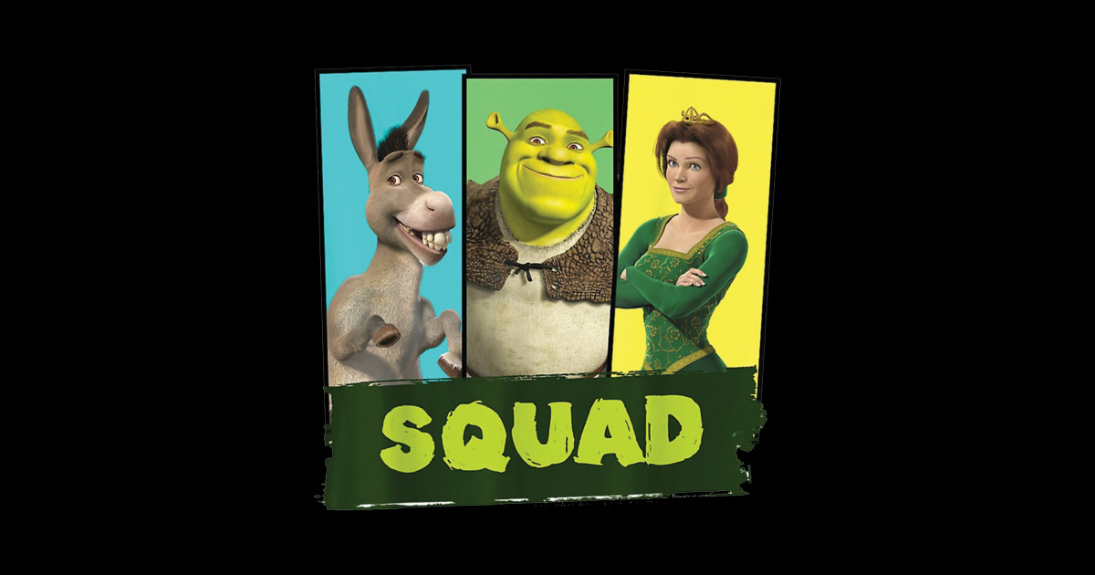 Shrek Squad Group Shot Panel Lineup Swamped Vintage Cartoon - Shrek ...
