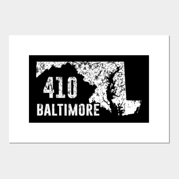 410 Area Code Baltimore Maryland Zip Love Map - 401 Area Code - Posters ...