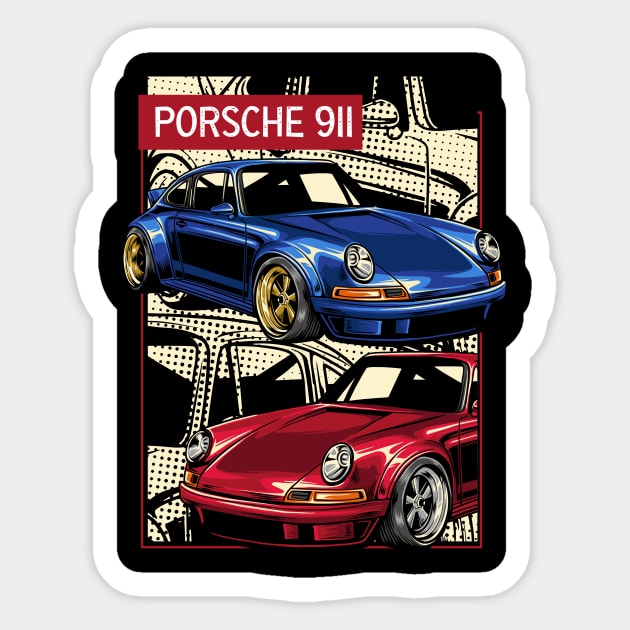 Porsche 911 Legendary - Porsche 911 - Sticker | TeePublic