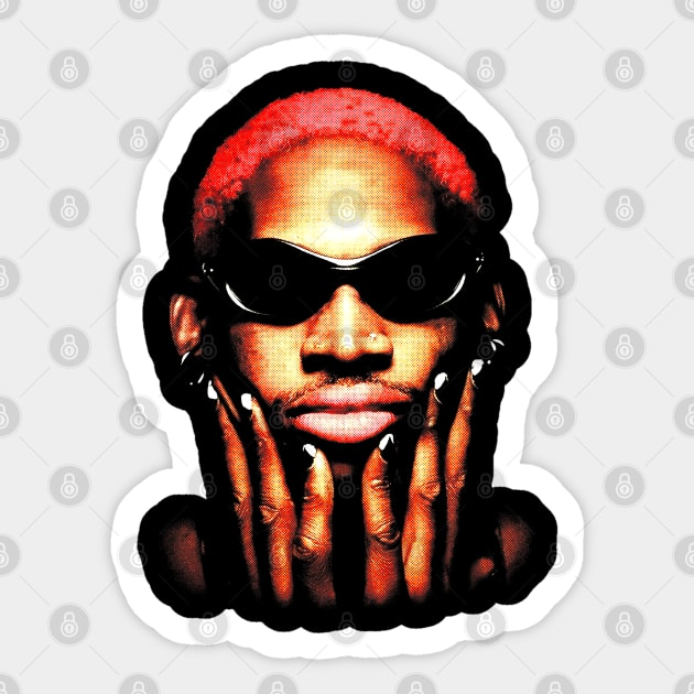Dennis Rodman High Resolution - Dennis Rodman - Sticker | TeePublic