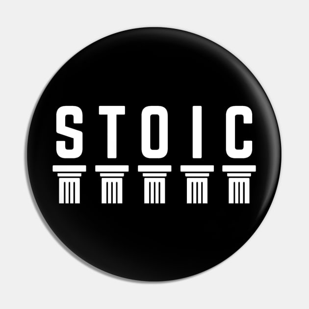 STOIC (LOGO) - Stoicism - Pin | TeePublic