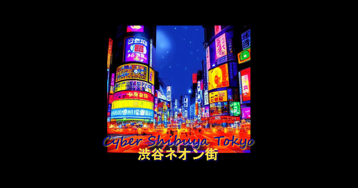 Japan Cyber Shibuya Tokyo by Kana Kanjin - Tokyo - Posters and Art ...