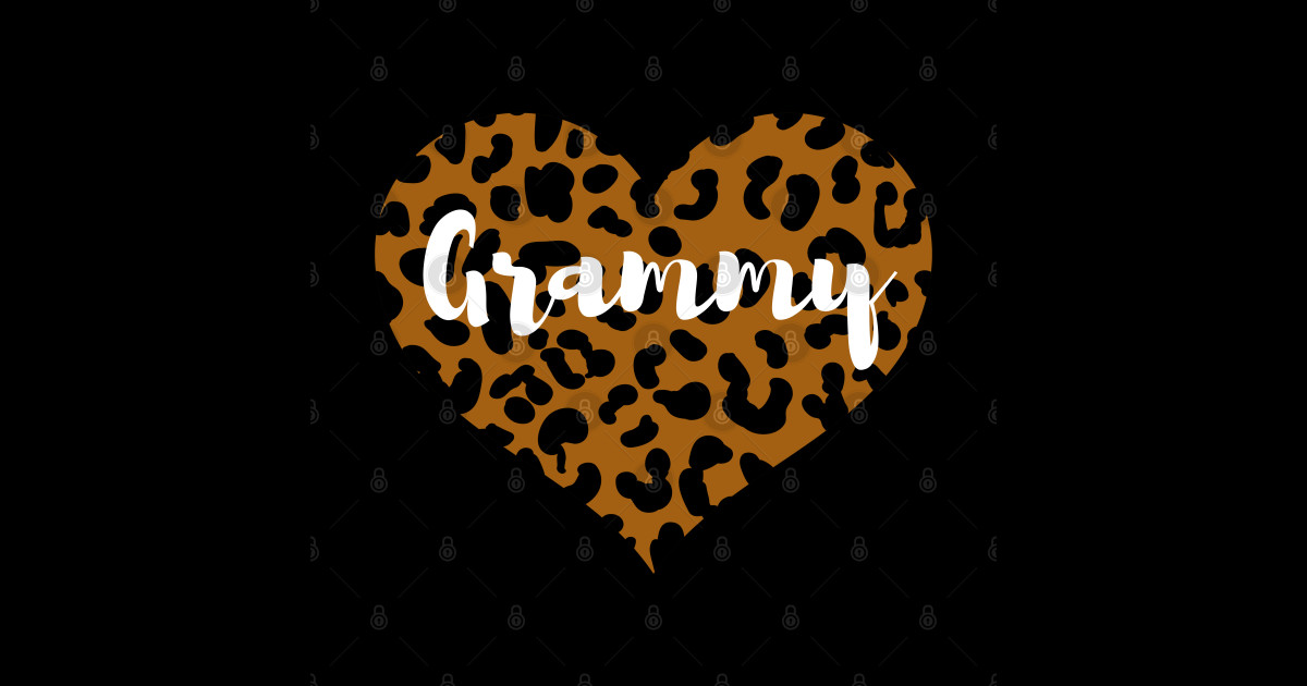 Cute Leopard Print Grammy Heart - Grammy Gift - Sticker | TeePublic