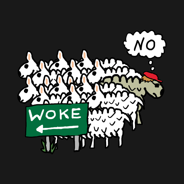 Anti Woke Sheep - Anti Woke - T-Shirt | TeePublic