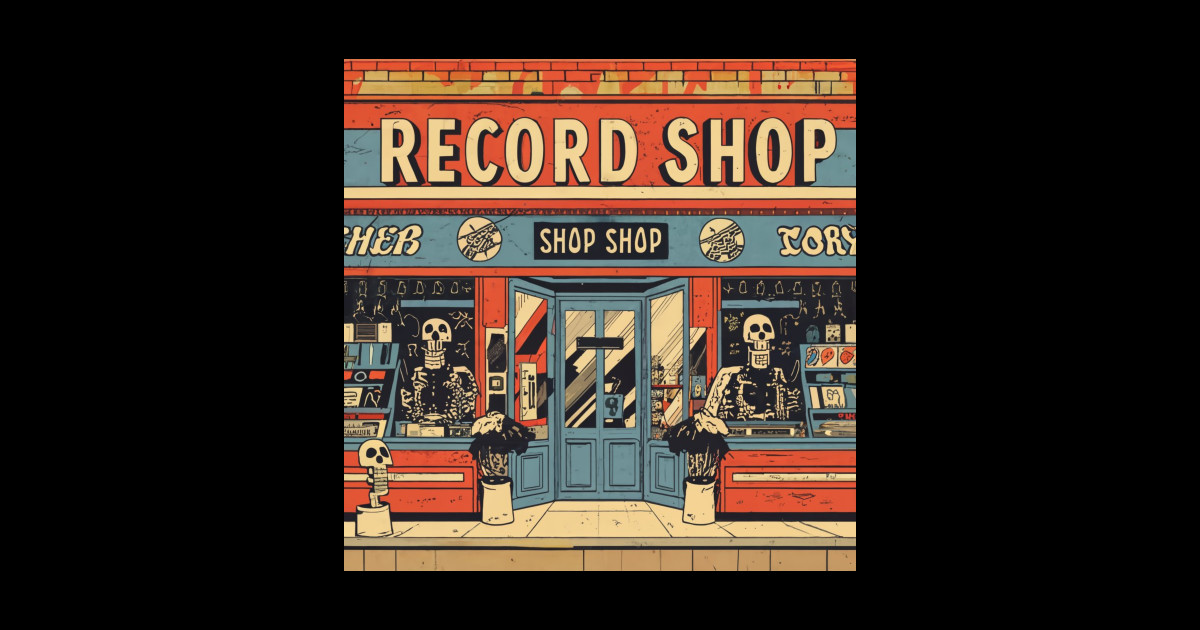 Record shop - Music - Sticker | TeePublic
