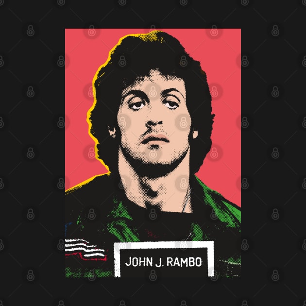John Rambo Comic PopArt By Pengellyart - Rambo First Blood - T-Shirt ...