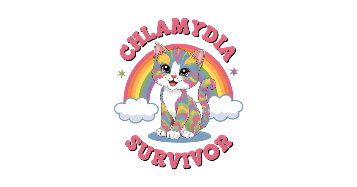 Chlamydia Survivor Cat Meme Funny Kitty - Funny Kitty - T-Shirt | TeePublic