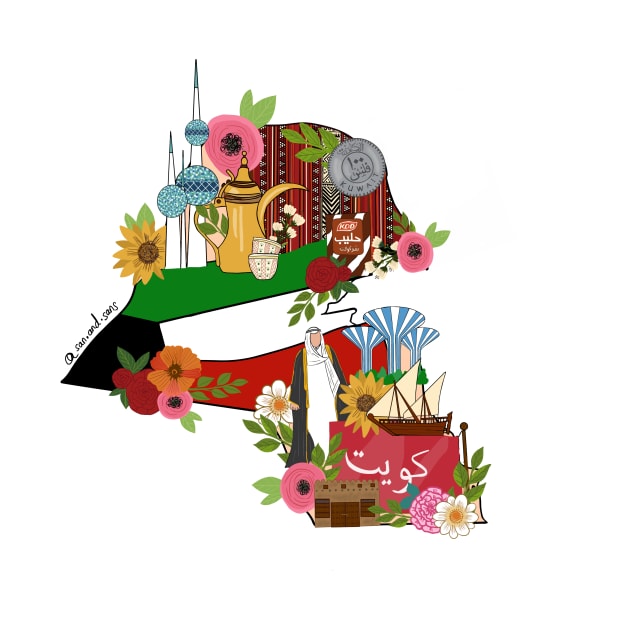 My kuwait map - Kuwait Map - T-Shirt | TeePublic