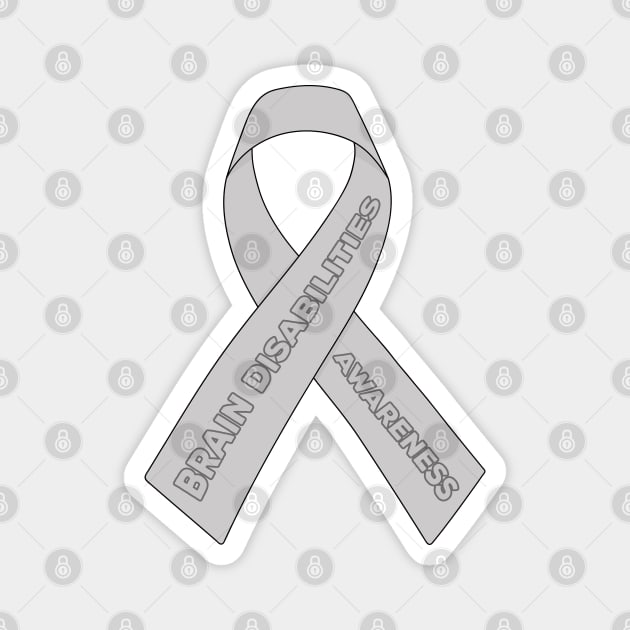 Brain Disabilities Awareness Ribbon - Brain Disabilities - Magnet ...