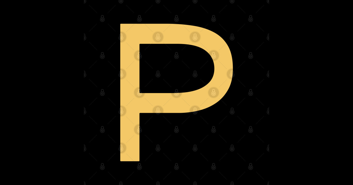 Funky Yellow Letter P - Monogram P - Sticker | TeePublic