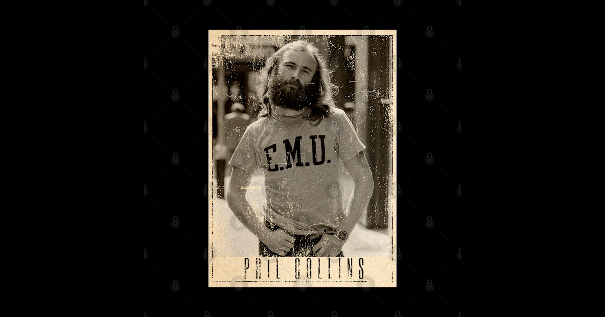 Vintage Phil Collins 1970s - Phil Collins - Sticker | TeePublic