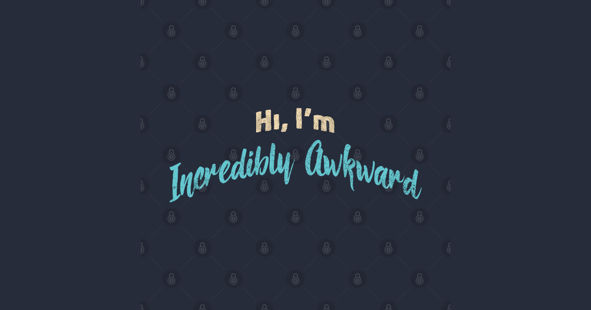 Awkward People Funny Introduction - Hi Im Awkward - Long Sleeve T-Shirt ...