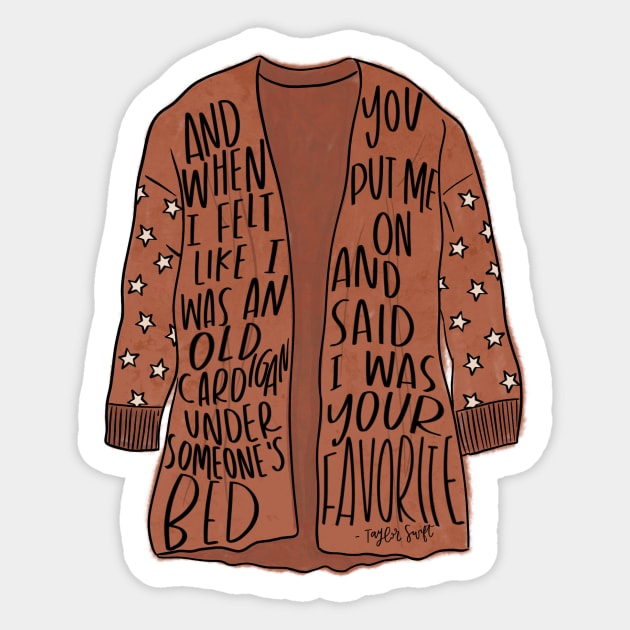 Cardigan - Cardigan - Sticker | TeePublic