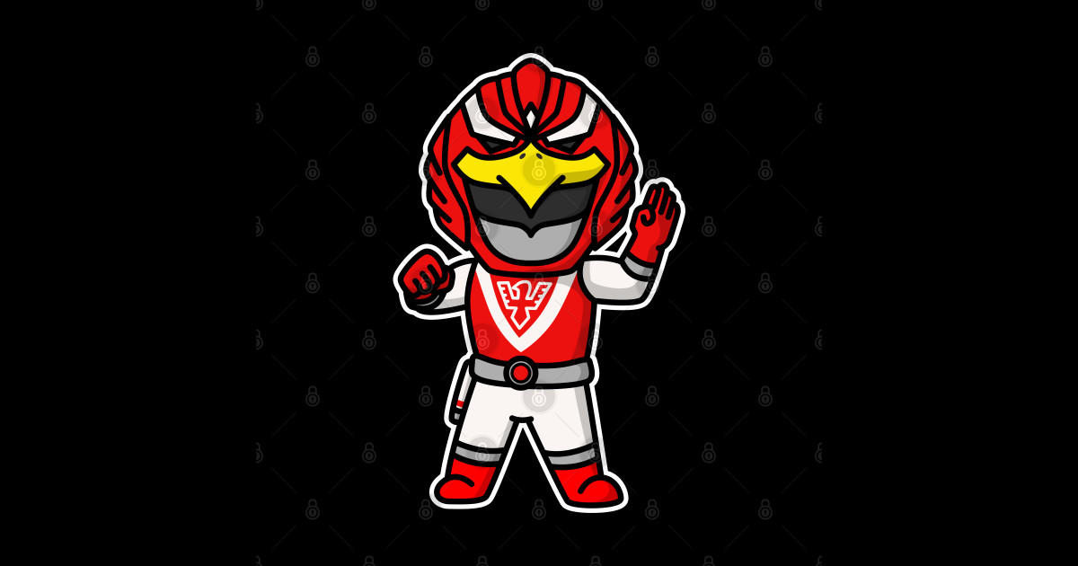 Red Falcon Choujuu Sentai Liveman Chibi Style Kawaii - Super Sentai ...