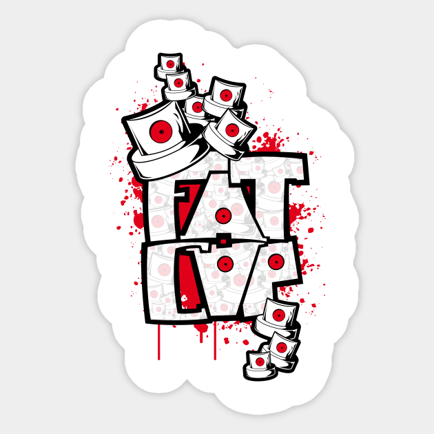 Fat cap - Spray Paint - Sticker | TeePublic